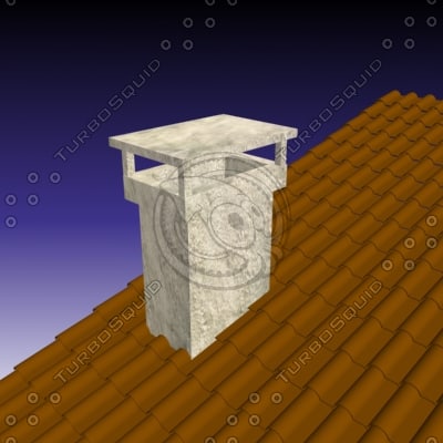 3d chimney house model