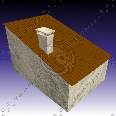 3d chimney house model