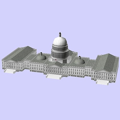 buildings capitol washington monument 3d model