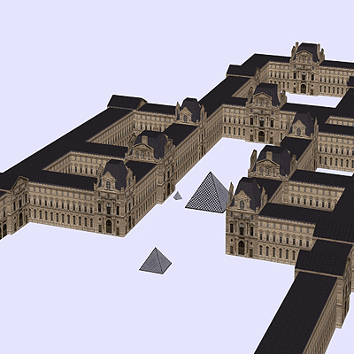 3d model of louvre