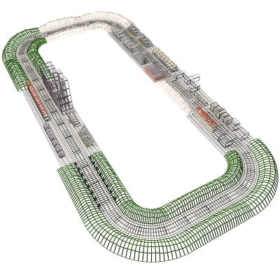 racetrack race track 3d model