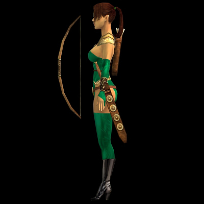 fantasy elf female 3d model