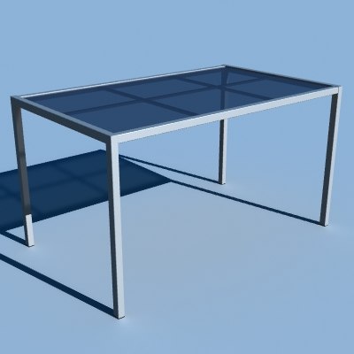 3d model modern dining table