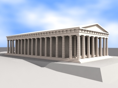 parthenon acropolis 3d model
