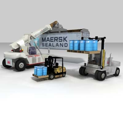 forklift stacker 3d model