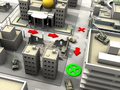 urban combat scenario builder 3d model