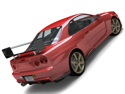 tommy kaira gt-r r34 3d model