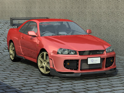 tommy kaira gt-r r34 3d model