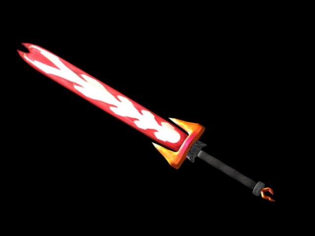 3d elemental sword flames