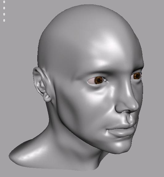 3d model white male