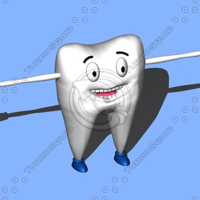 Cartoon Tooth 3D Models for Download | TurboSquid