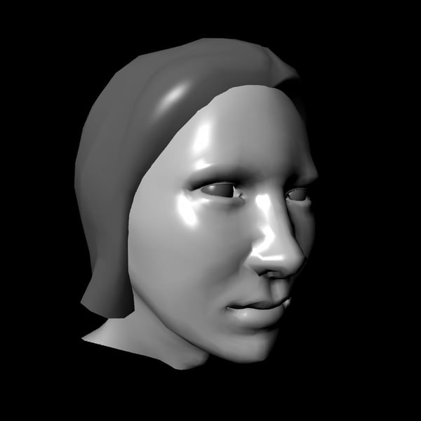 3d obj female head