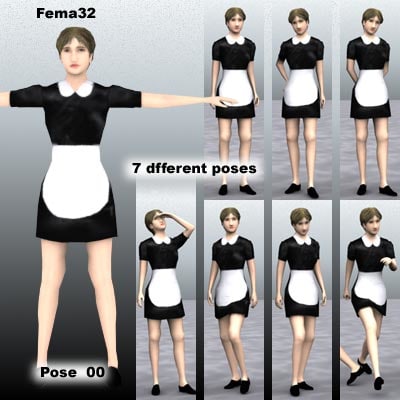 3d model human female girl