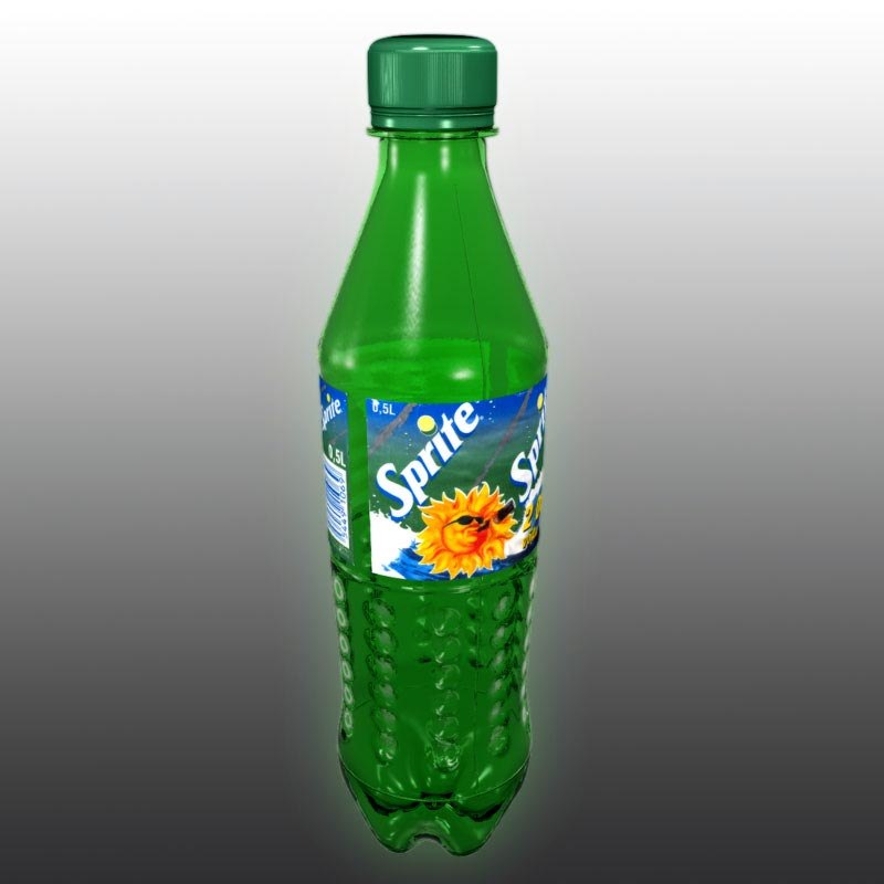 sprite plastic bottle 3d model