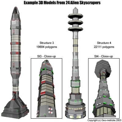 alien skyscrapers 3d model