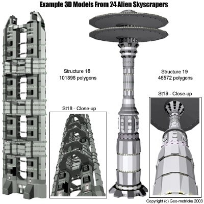 alien skyscrapers 3d model