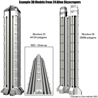 alien skyscrapers 3d model