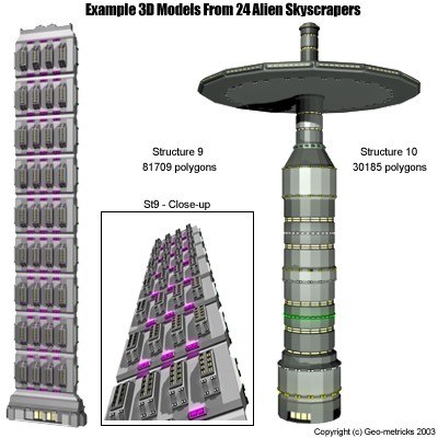 alien skyscrapers 3d model