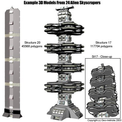 alien skyscrapers 3d model