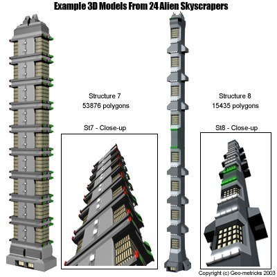 alien skyscrapers 3d model