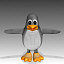 linux penguin 3d max