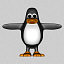 linux penguin 3d max