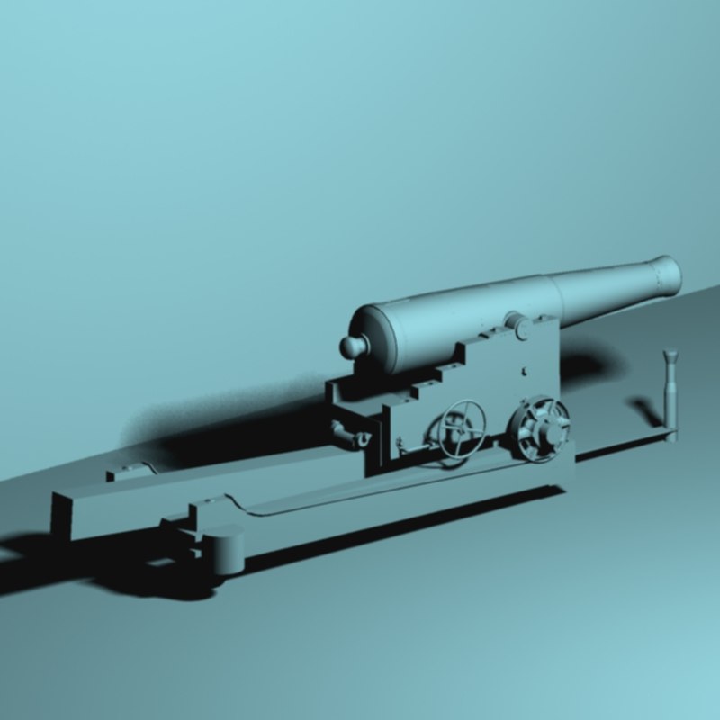 3d model 32 lb cannon