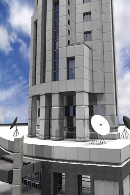 3d skyscraper sky scraper model
