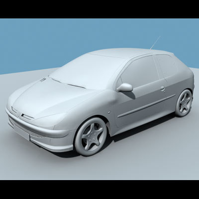 peugeot 206 3d model