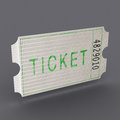 3d model paper ticket