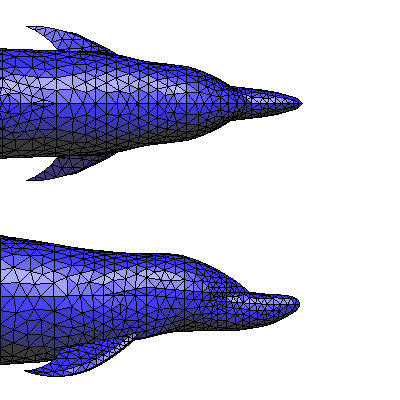 3d model of swimming dolphin kick