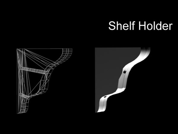 free shelf holder support 3d model