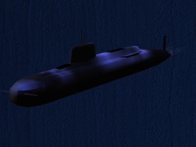 russian akula typhoon class 3d model