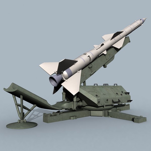 s-75 missiles sa-2 3d model