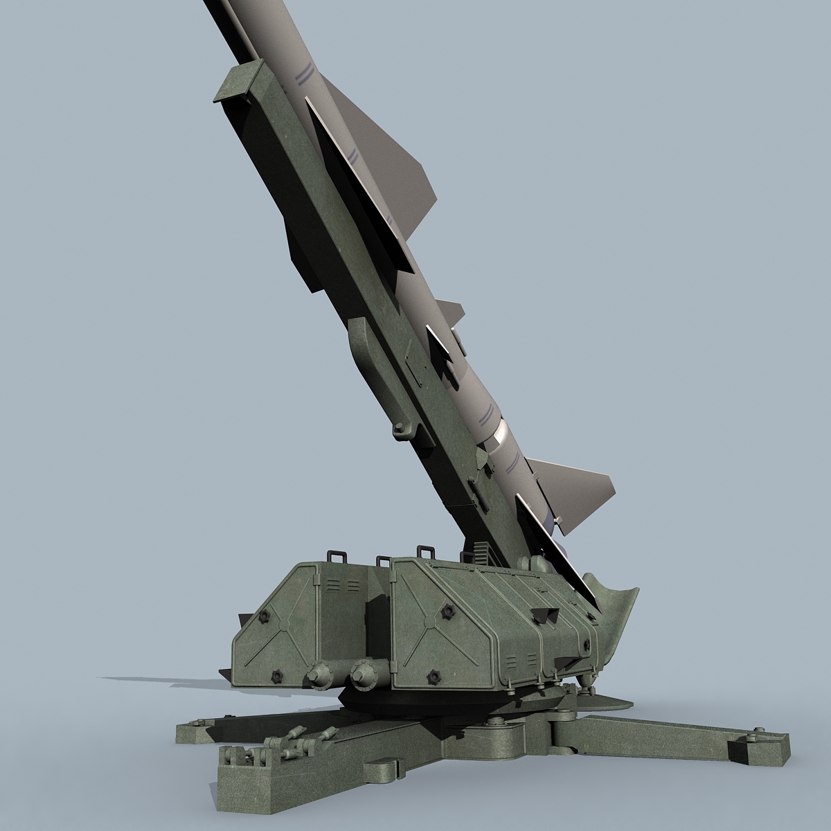 s-75 missiles sa-2 3d model