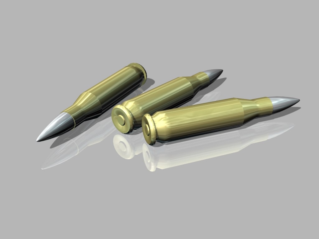 hard bullets 3d model