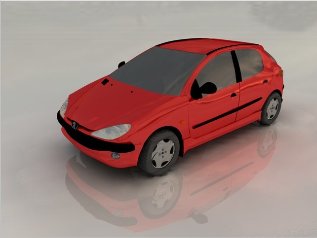peugeot 206 3d model