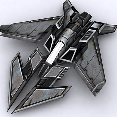 3ds max spaceship fighter plane