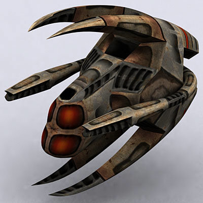 alien space ship 3d model