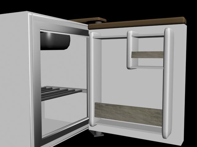3d model fridge minifridge mini