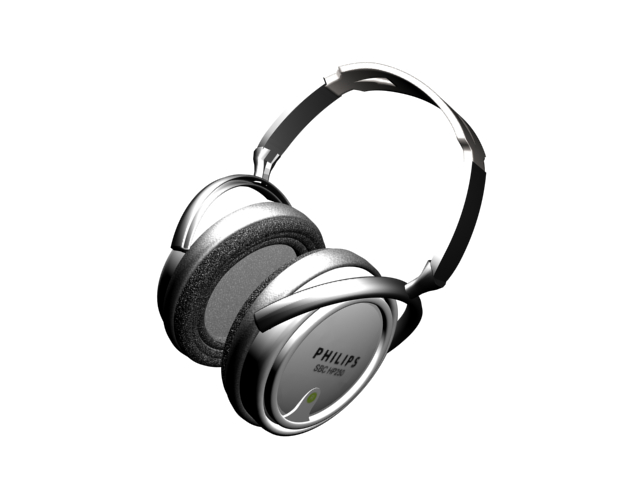 philips headset 3d model