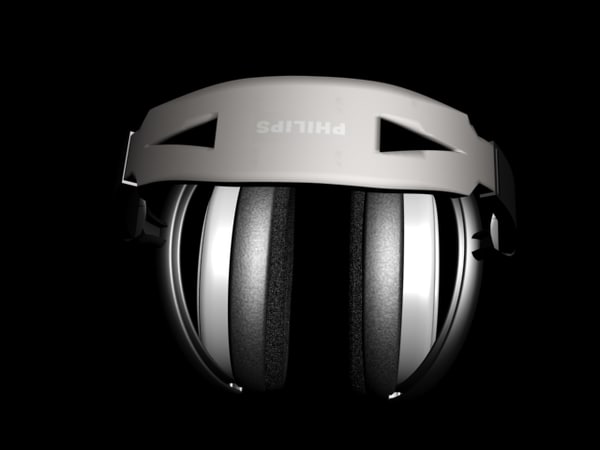 philips headset 3d model