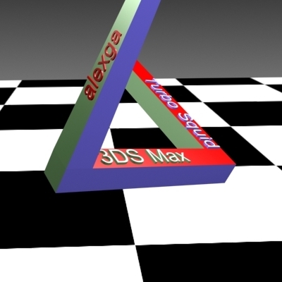3d model impossible triangle real
