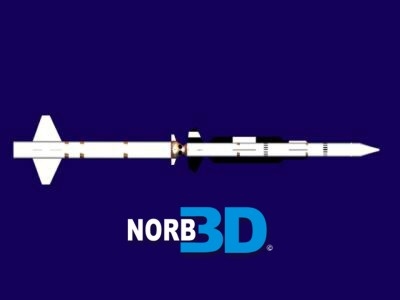 free standard rim missile 3d model