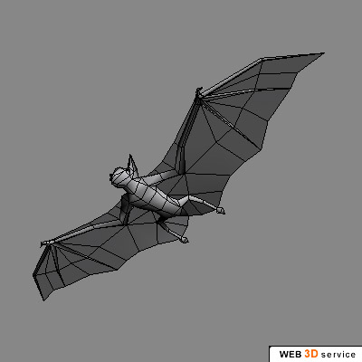realistic bat 3d model