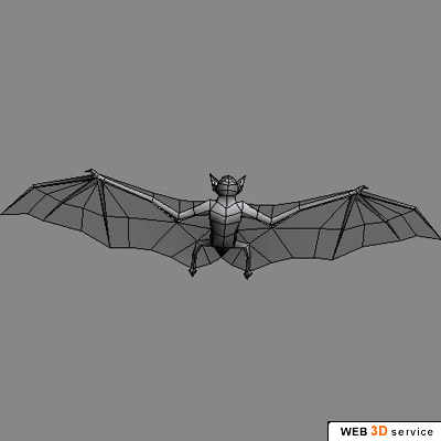 realistic bat 3d model