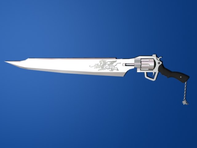squall gunblade 3d model