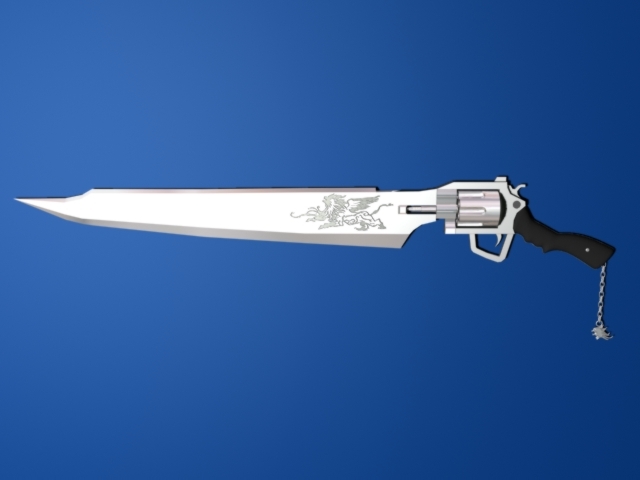 squall gunblade 3d model