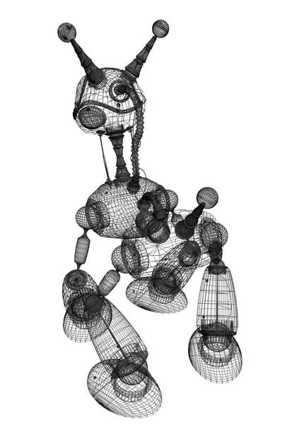 hi-tech robot 3d model