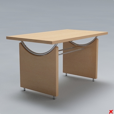 free table kitchen 3d model